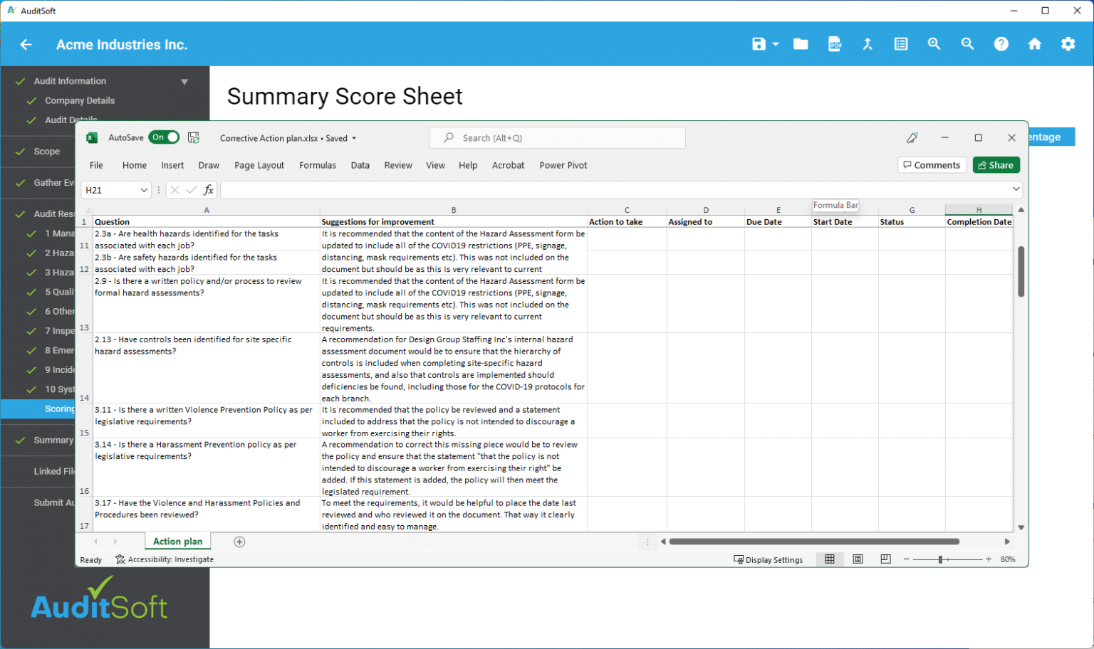COR Audit Tool | AuditSoft