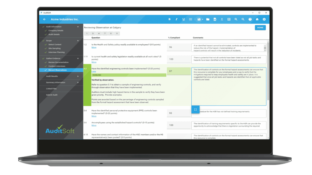 COR Audit Tool | AuditSoft